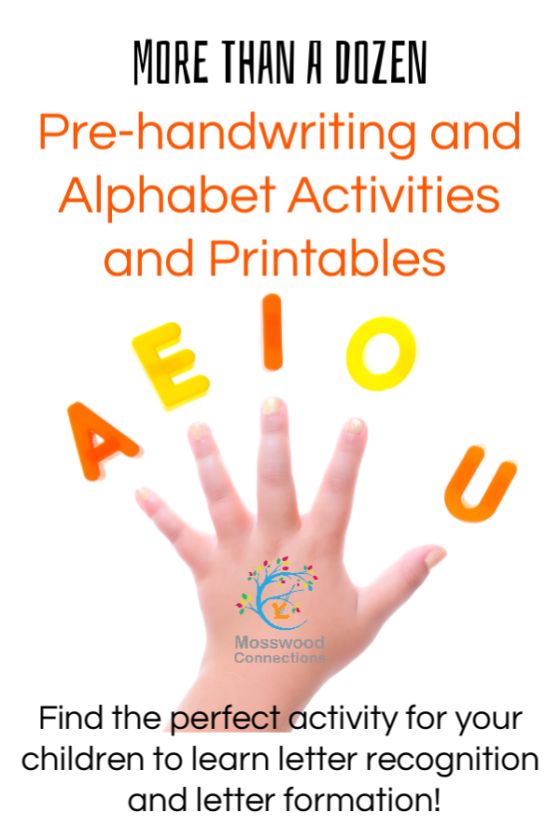 Pre-handwriting and Alphabet Printables - Mosswood Connections