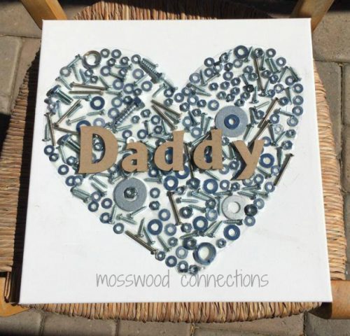 Upcycled Nuts and Bolts Heart Craft - Mosswood Connections