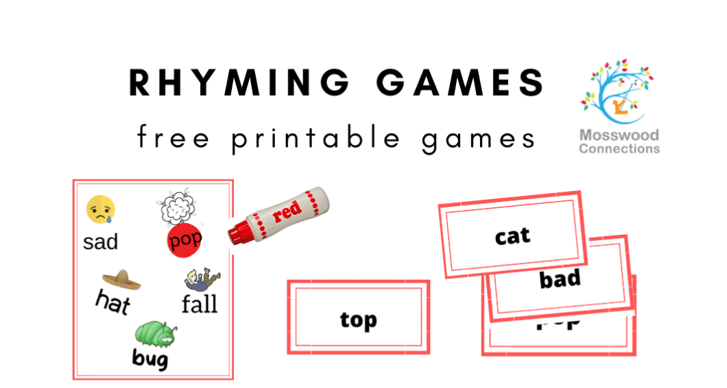 Three Reading Rhyming Games - Mosswood Connections